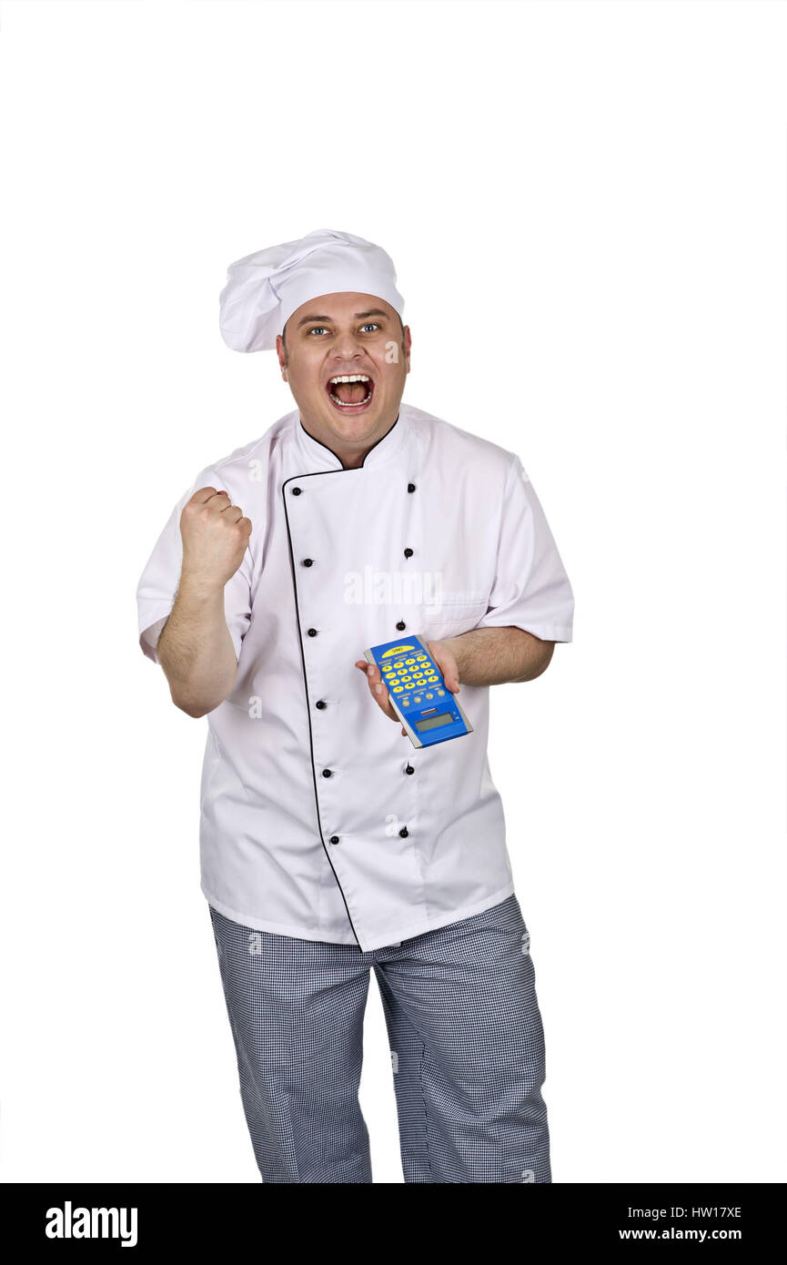 Cook at the work, Koch bei der Arbeit Stock Photo - Alamy