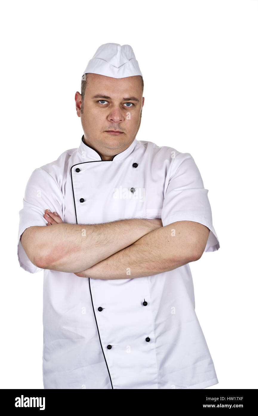 Cook at the work, Koch bei der Arbeit Stock Photo - Alamy