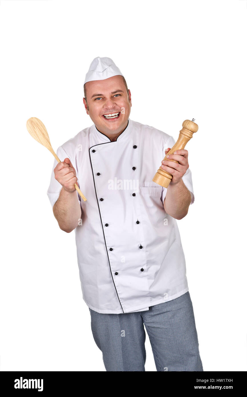 Cook at the work, Koch bei der Arbeit Stock Photo - Alamy