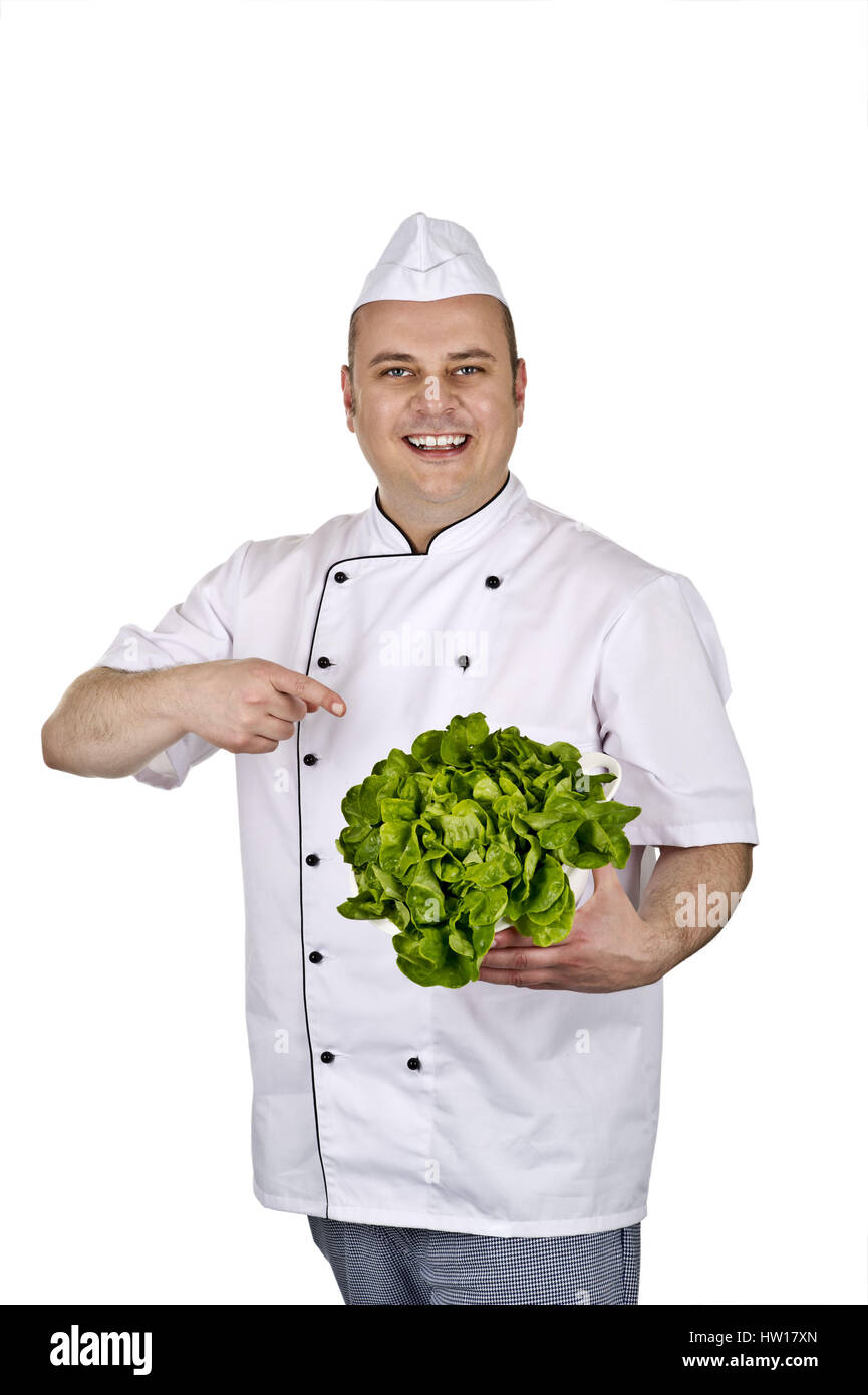 Cook at the work, Koch bei der Arbeit Stock Photo - Alamy