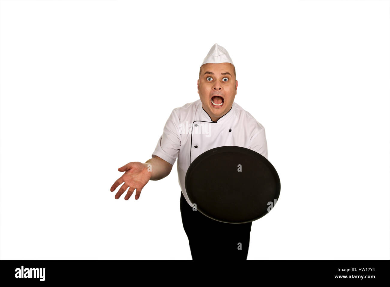 Cook at the work, Koch bei der Arbeit Stock Photo - Alamy