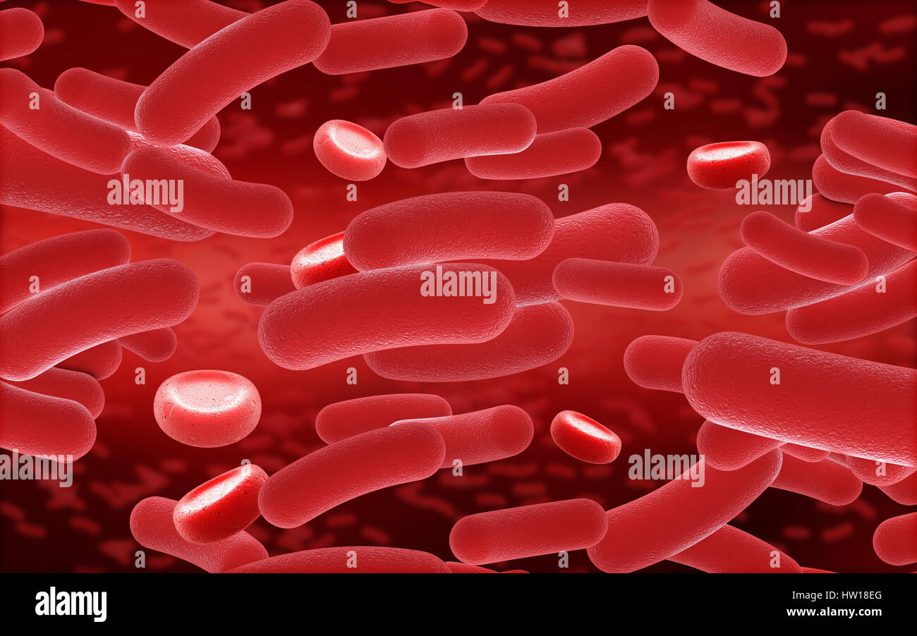3D medical background with blood and virus cells Stock Photo - Alamy
