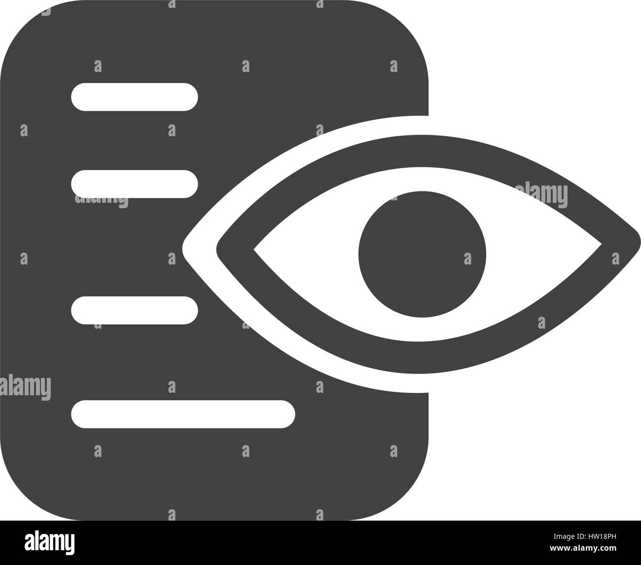 Eye And Paper data analysis icon Stock Vector Image & Art - Alamy
