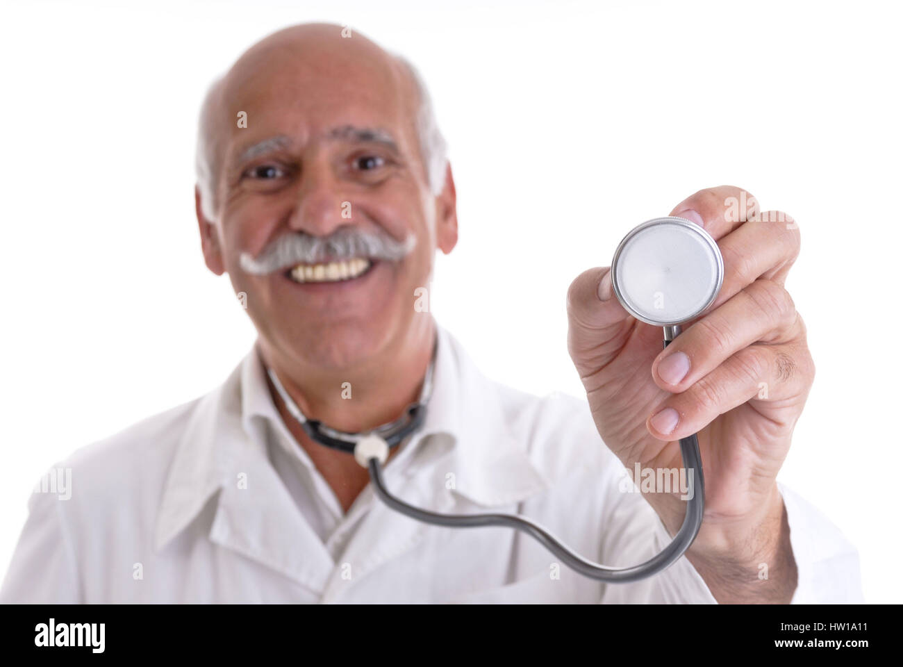 Doctor with Stetoskop, Arzt mit Stetoskop Stock Photo - Alamy