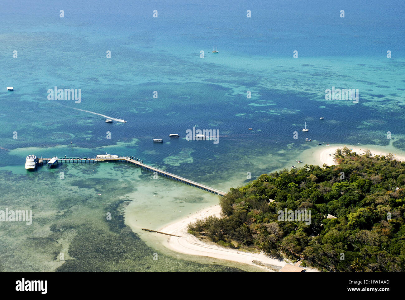 Great Barrier Reef from above, Great Barrier Reef von oben Stock Photo ...