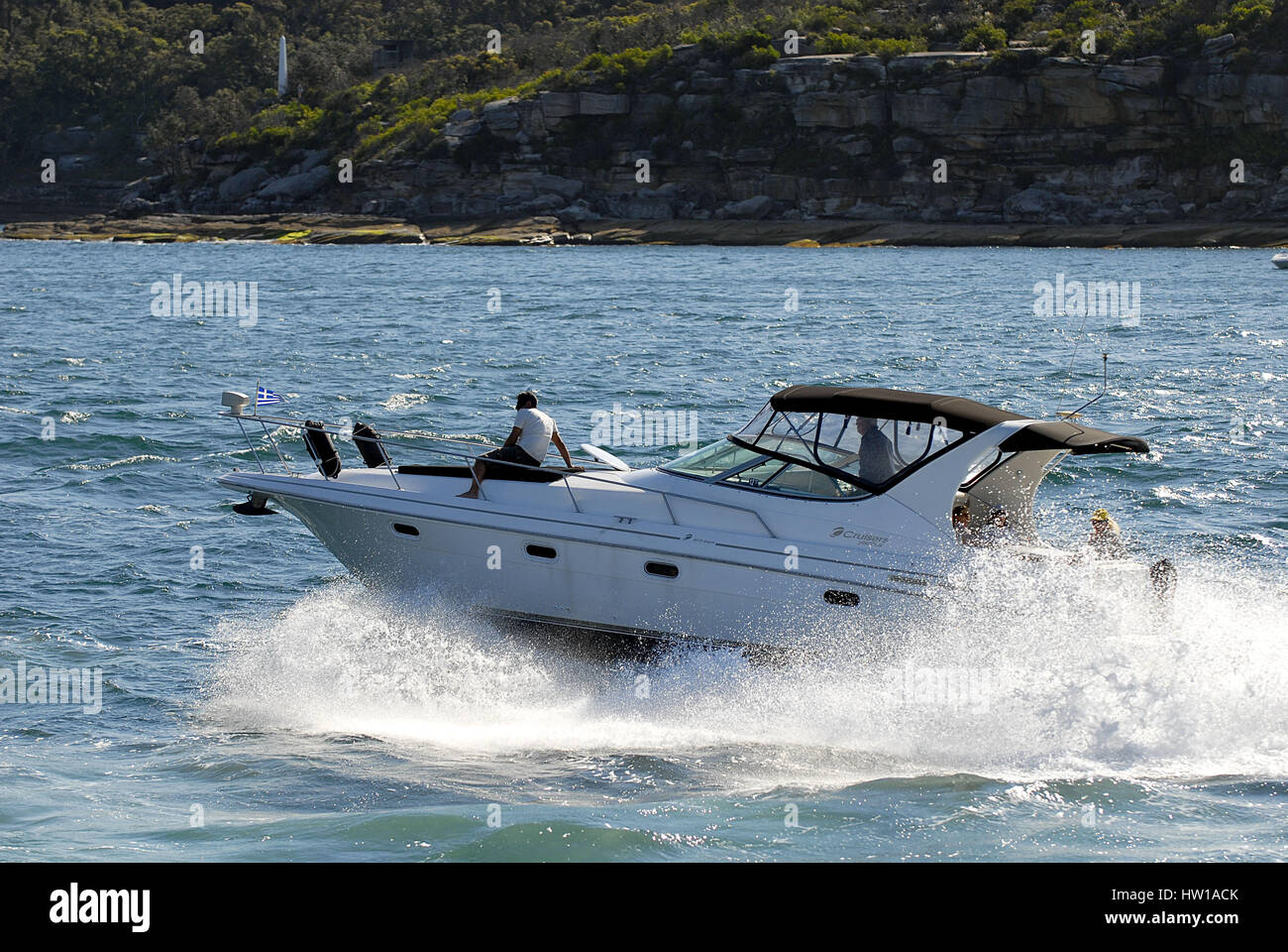 Motorboat , Motorboot Stock Photo - Alamy