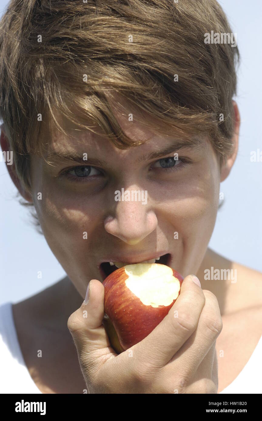 Young man likes fruit hi-res stock photography and images - Alamy