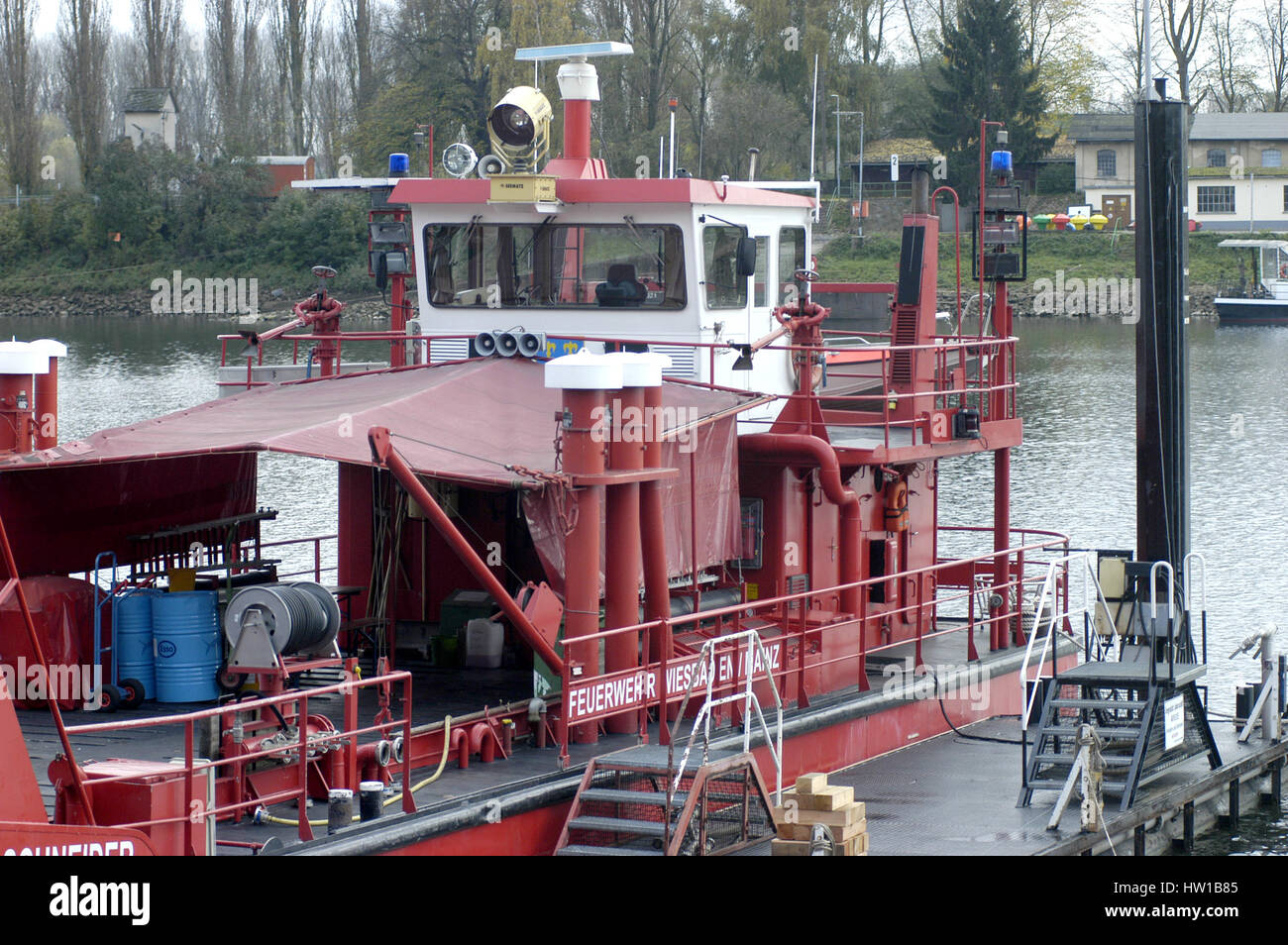 Fire navigation, Feuerwehrschifffahrt Stock Photo - Alamy