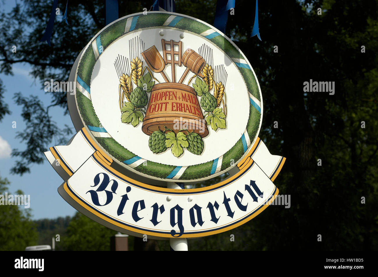 Beer garden , Biergarten Stock Photo - Alamy