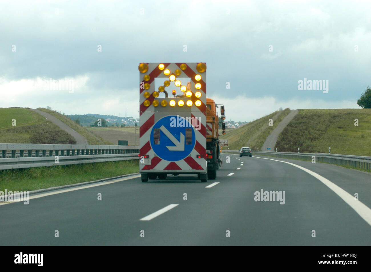 Rolling building site , Rollende Baustelle Stock Photo - Alamy