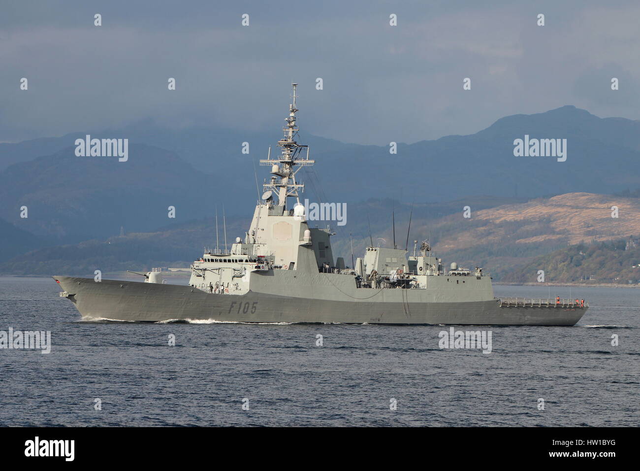 ESPS Cristobal Colon (F105), an Alvaro de Bazan-class (F100-class ...