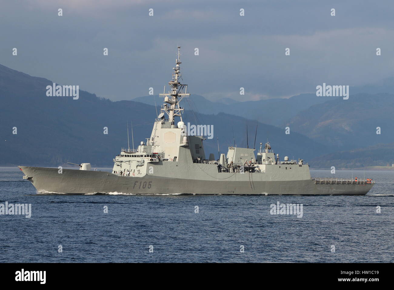 ESPS Cristobal Colon (F105), an Alvaro de Bazan-class (F100-class ...