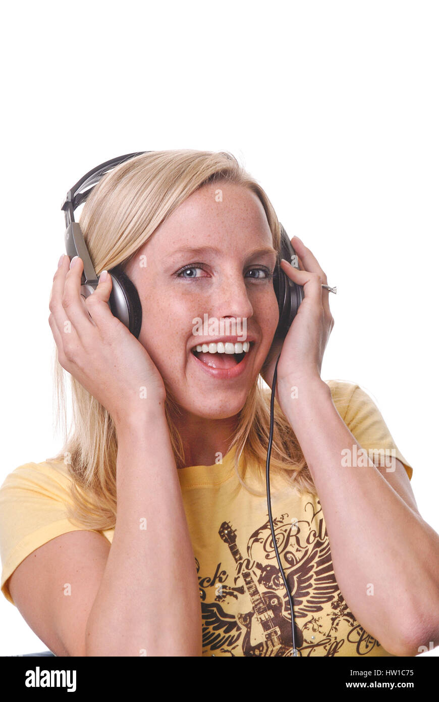 Music frau hi-res stock photography and images - Alamy