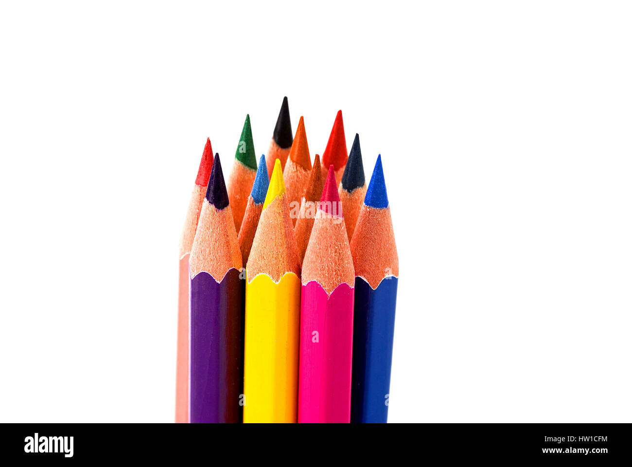 Coloured pencils , Buntstifte Stock Photo - Alamy
