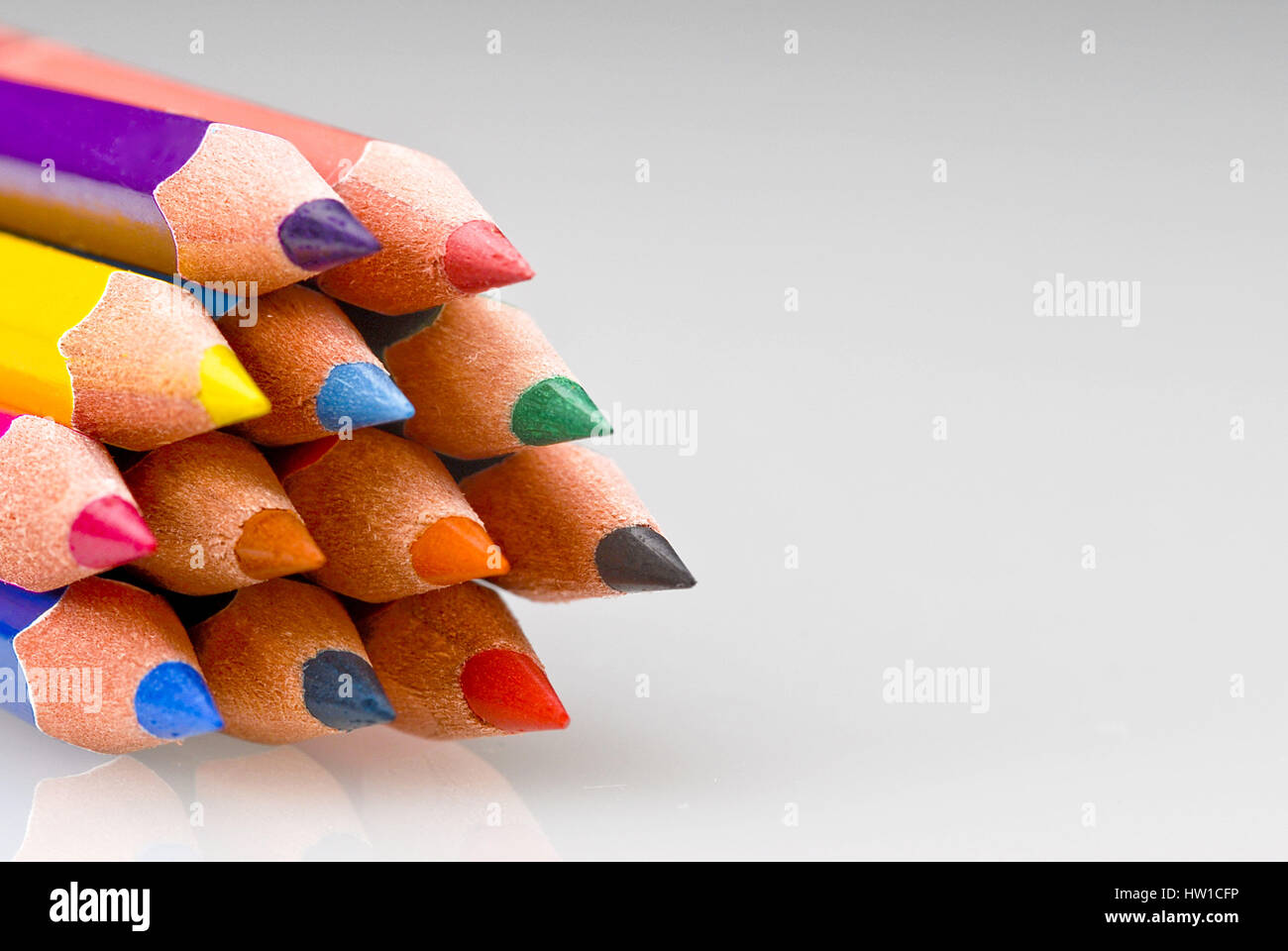 Coloured pencils , Buntstifte Stock Photo - Alamy