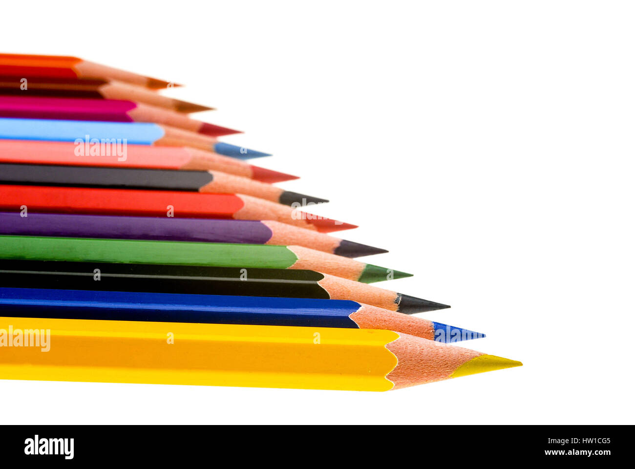 Coloured pencils , Buntstifte Stock Photo - Alamy