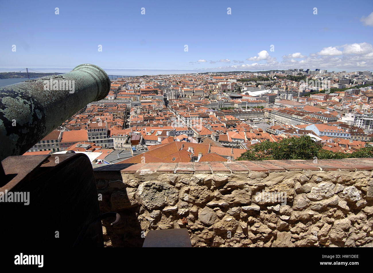 Lisbon, Tejo and bridge, Lissabon, Tejo und Brücke Stock Photo - Alamy