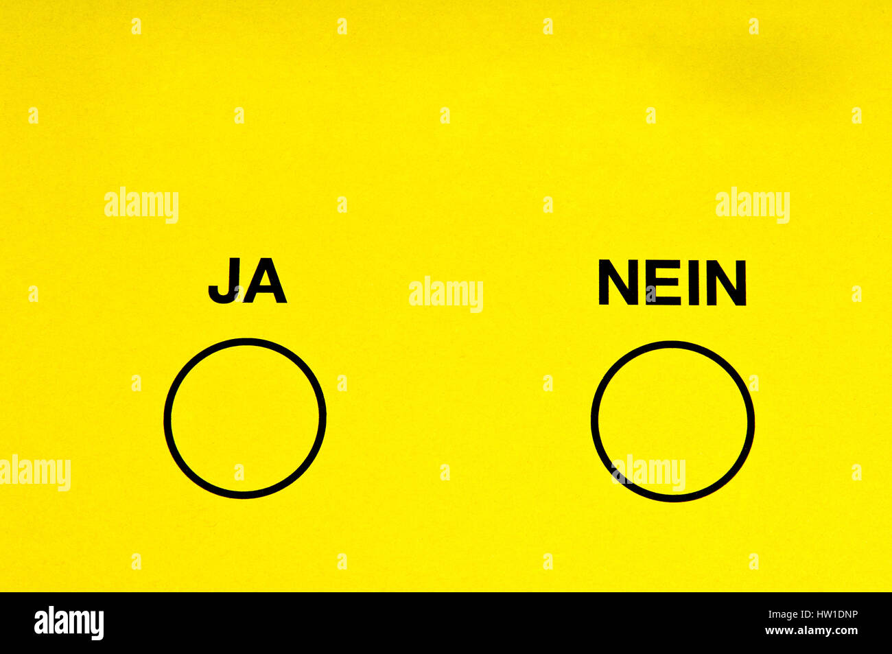 Yes or no, Ja oder Nein Stock Photo - Alamy