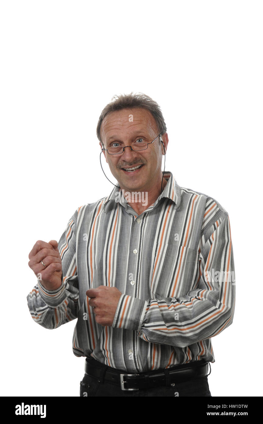 Man is glad, Mann freut sich Stock Photo - Alamy