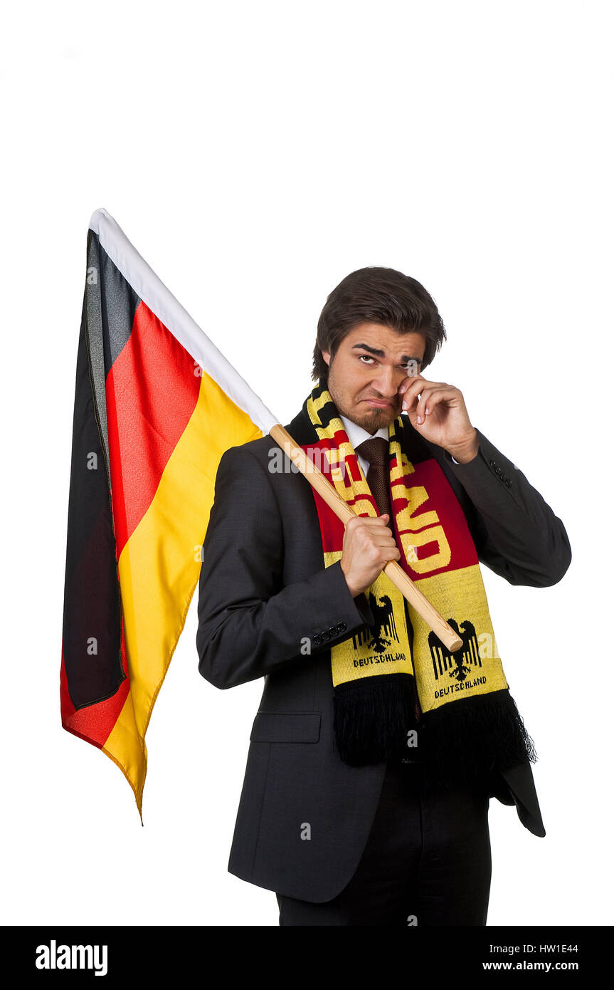 sad Germany fan, trauriger Deutschland Fan Stock Photo - Alamy