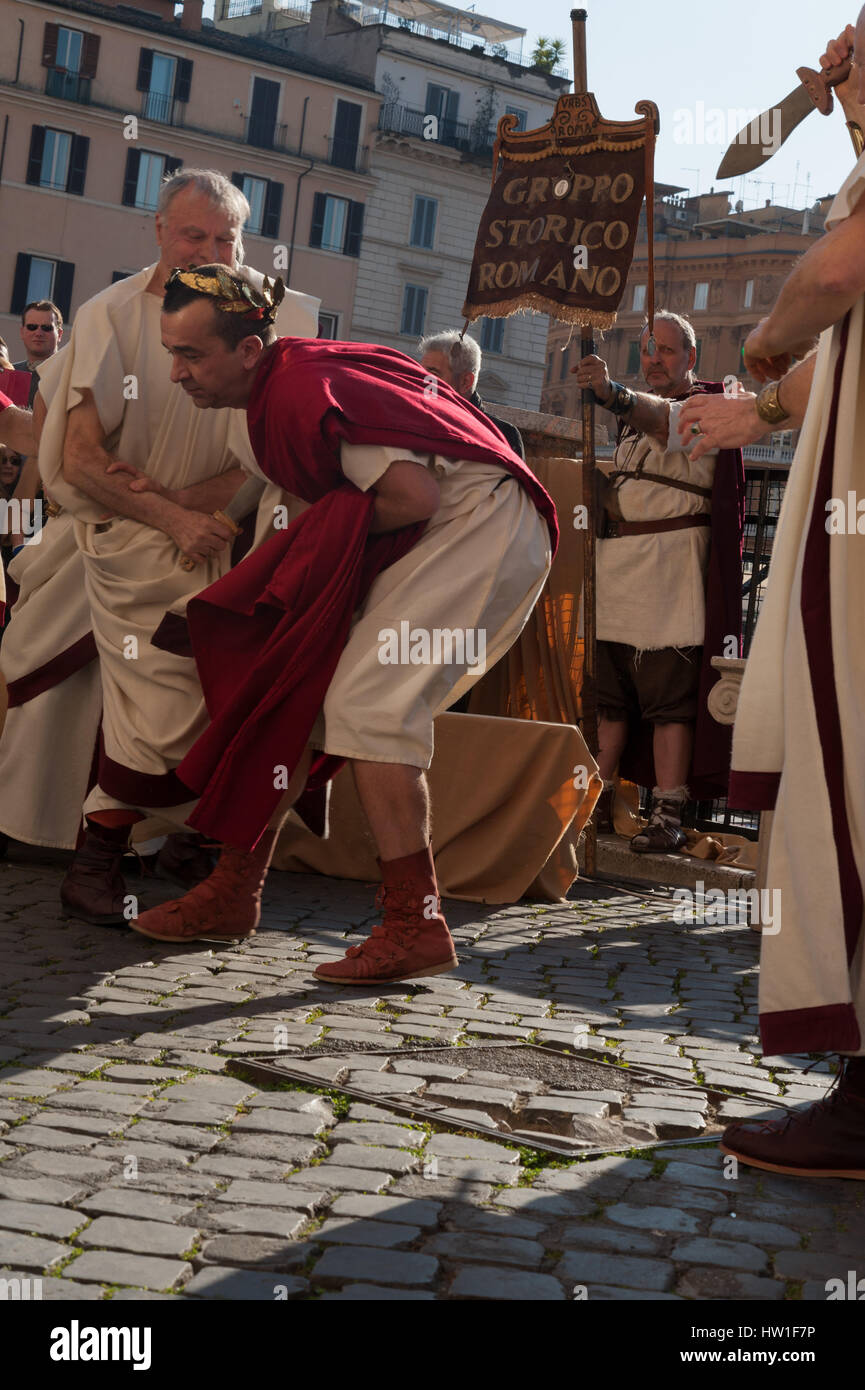 Rome, Italy. 15th Mar, 2017. Opposite the place where Julius Caesar was ...