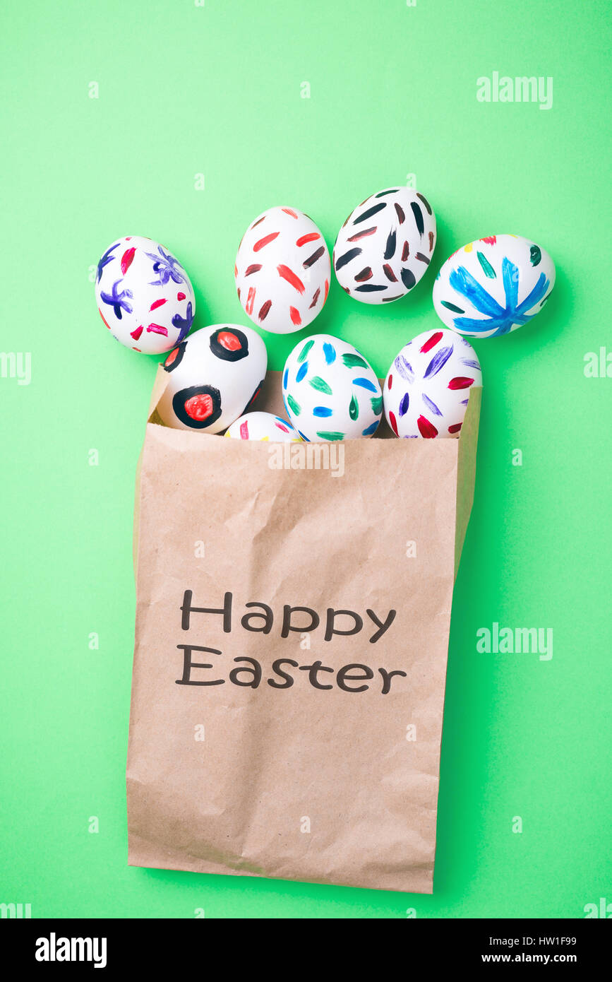 Easter eggs in a packet Stock Photo - Alamy