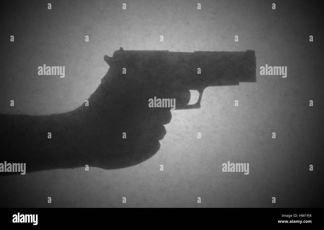 Hand gun Black and White Stock Photos & Images - Alamy