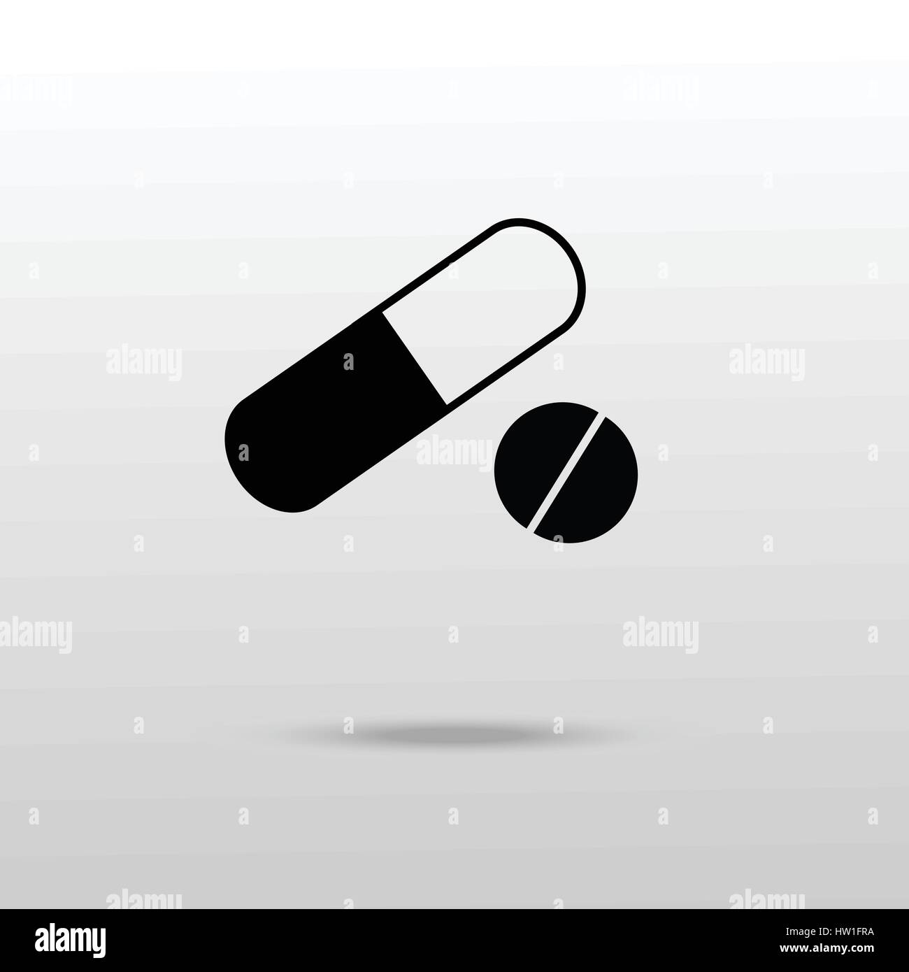 Pills vitamin icon of medication pills and medicaments flat vector ...