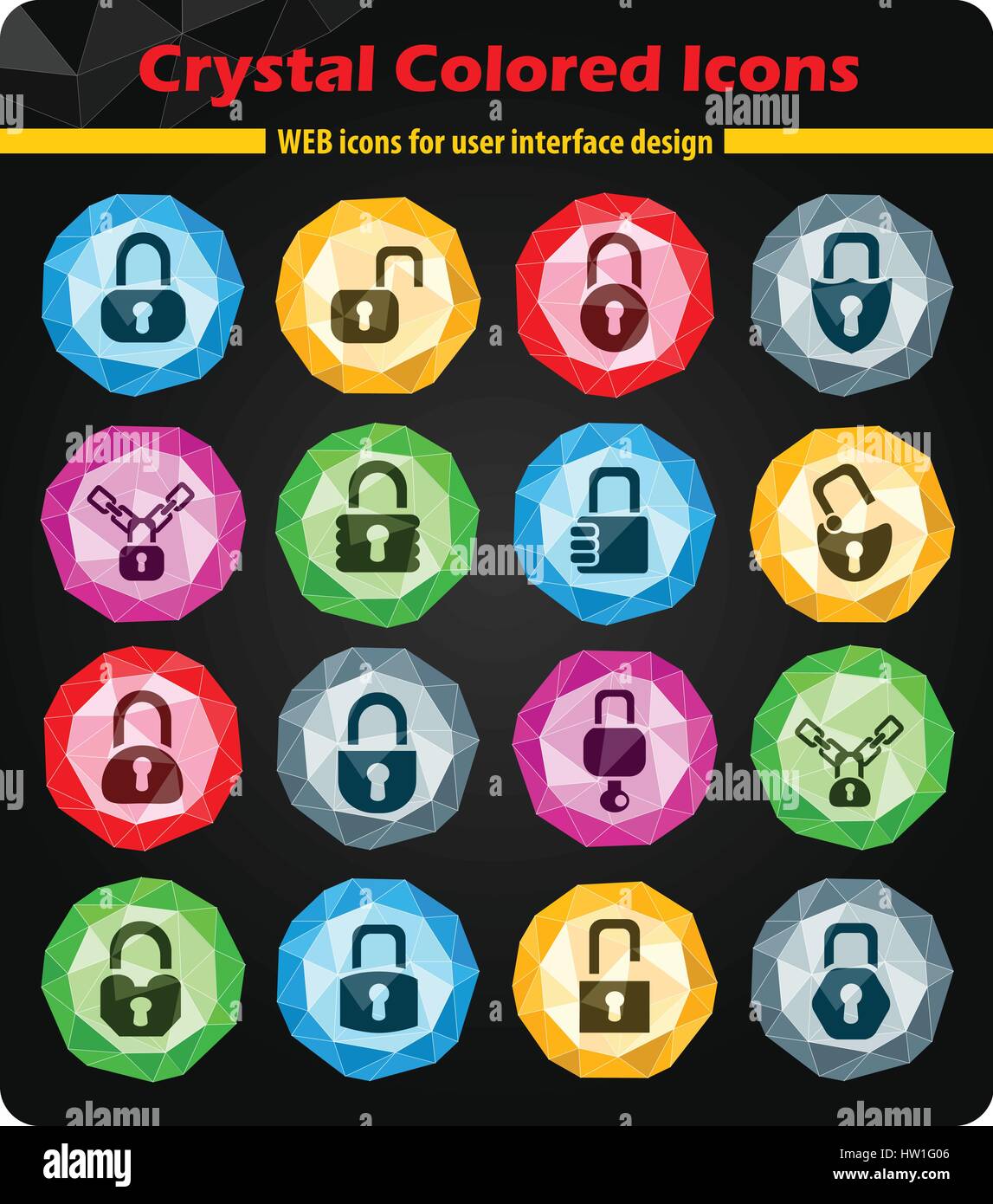 lock web icons for user interface design Stock Vector Image & Art - Alamy