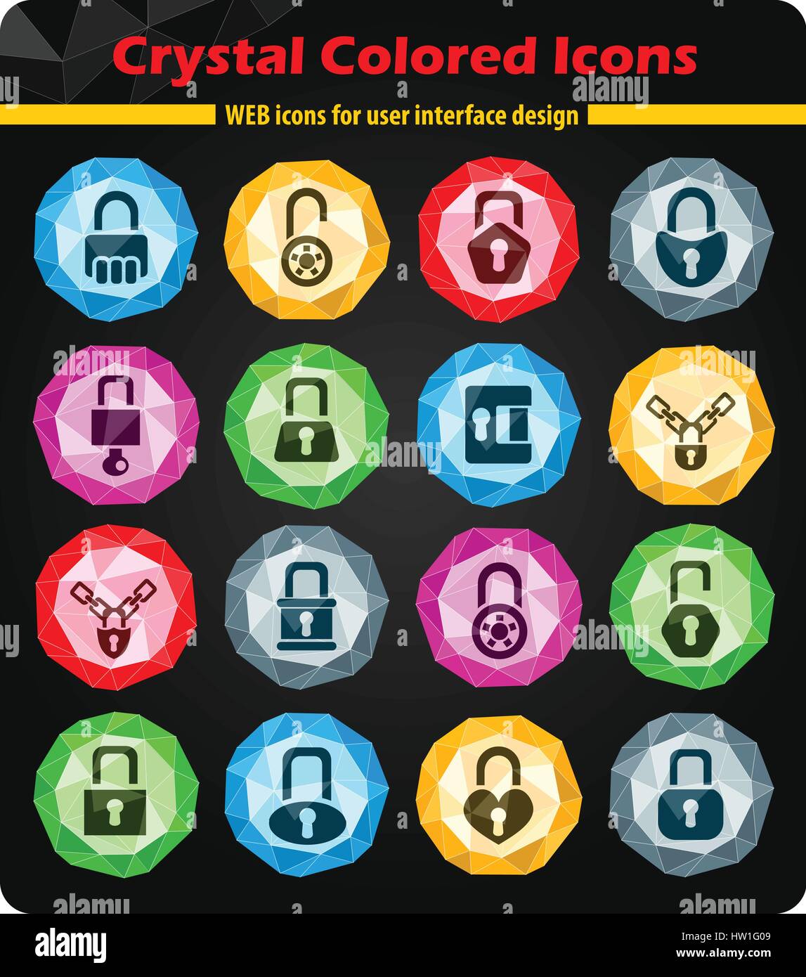 lock web icons for user interface design Stock Vector Image & Art - Alamy