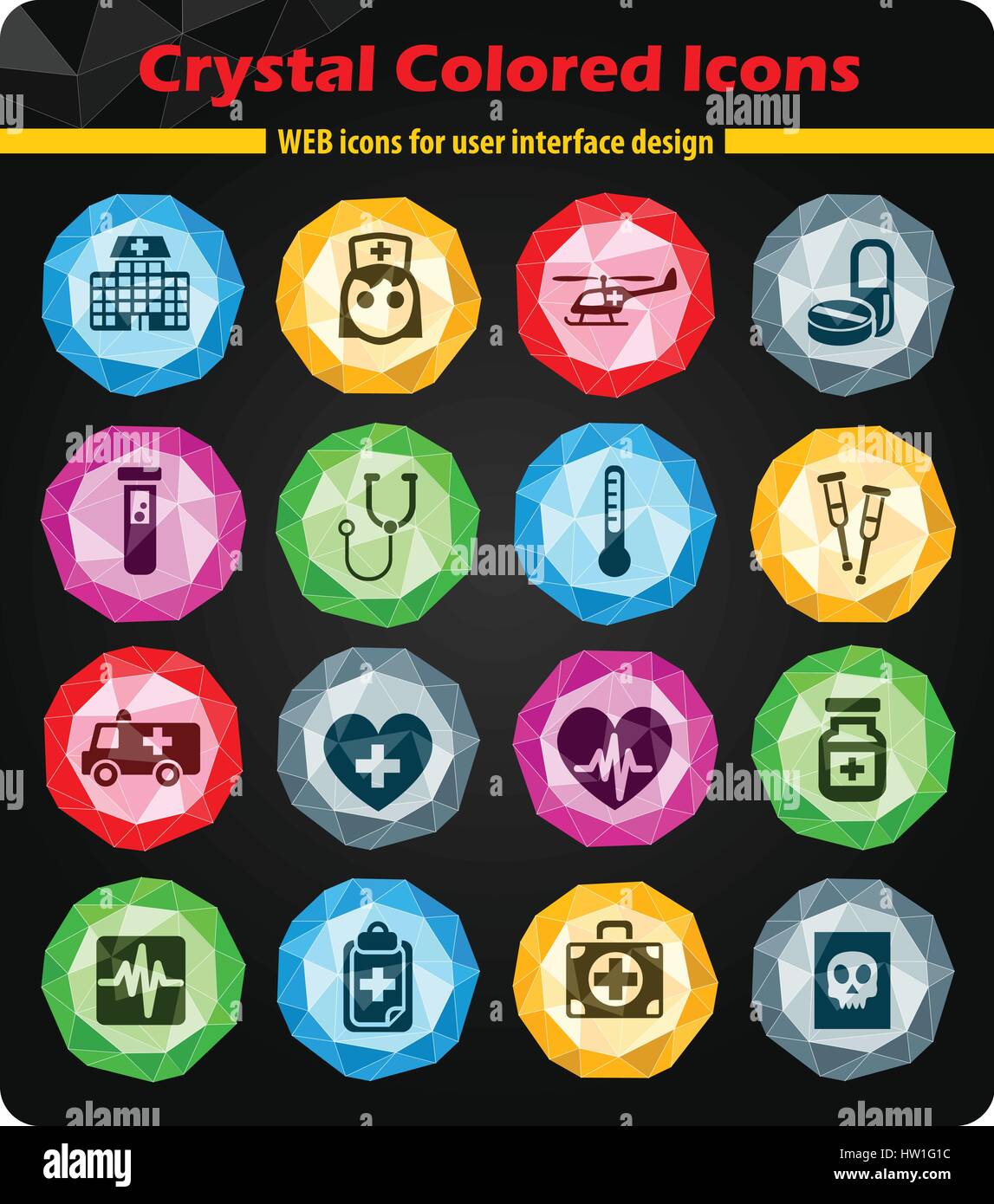 medicine web icons for user interface design Stock Vector Image & Art ...