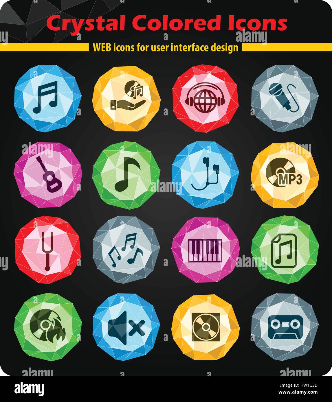 music web icons for user interface design Stock Vector Image & Art - Alamy