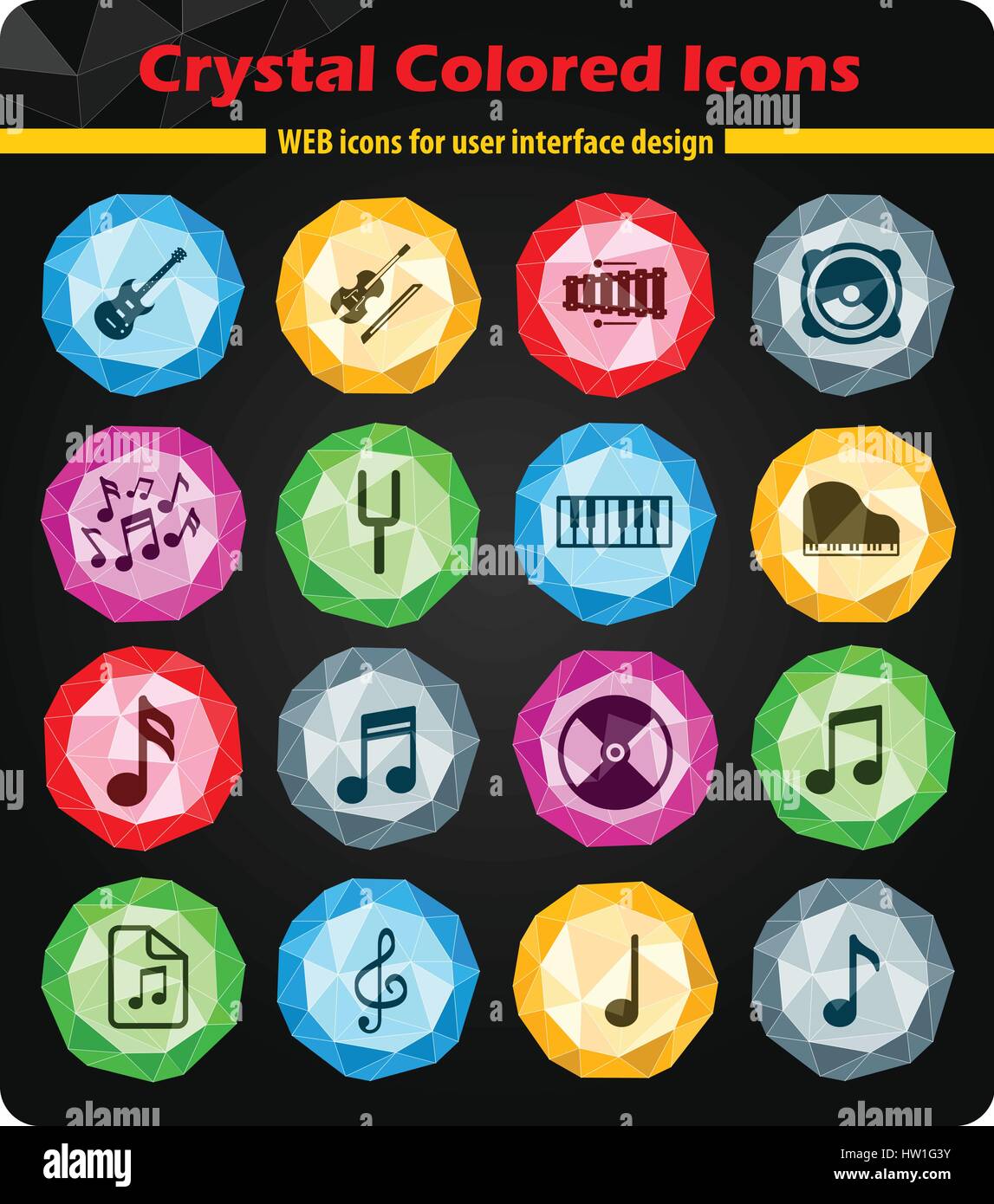 Music simply symbols for web and user interface Stock Vector Image ...