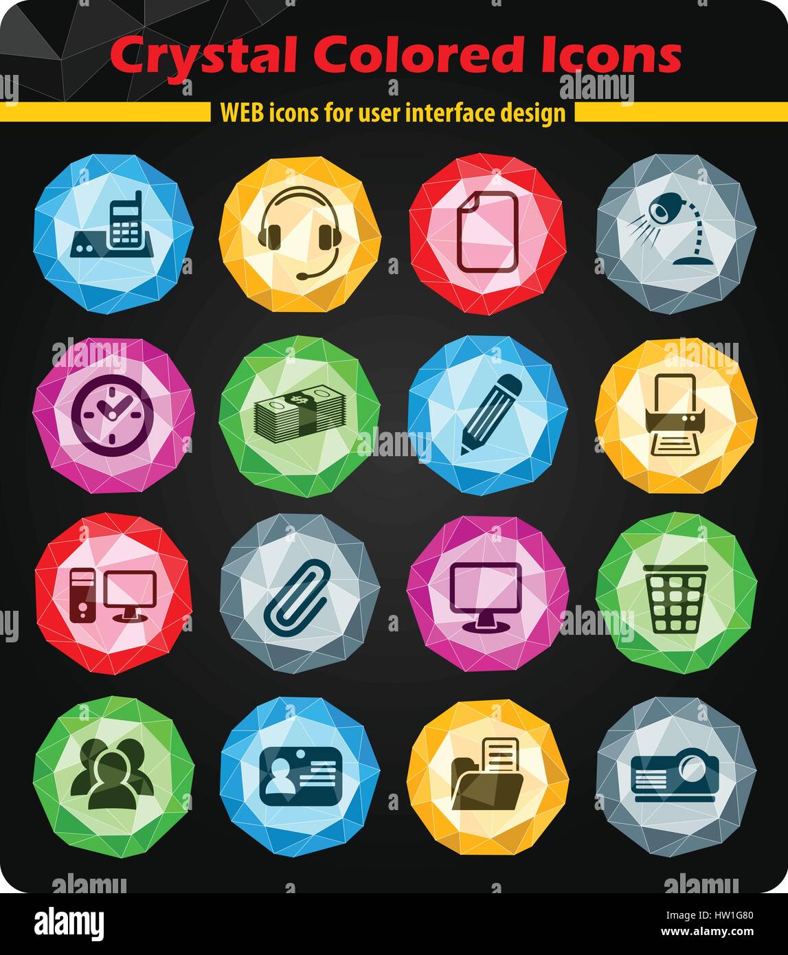 office web icons for user interface design Stock Vector Image & Art - Alamy