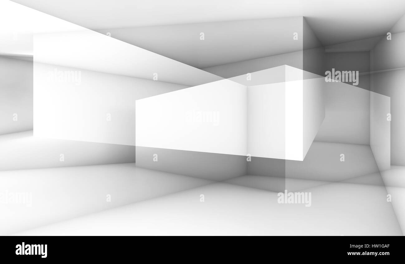 Abstract cg background with white intersected geometric structures, 3d ...
