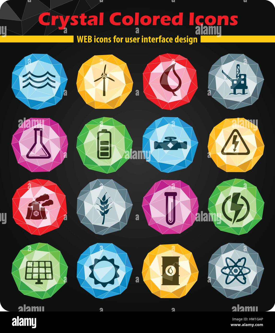 Power generation simply symbol for web icons and user interface Stock ...
