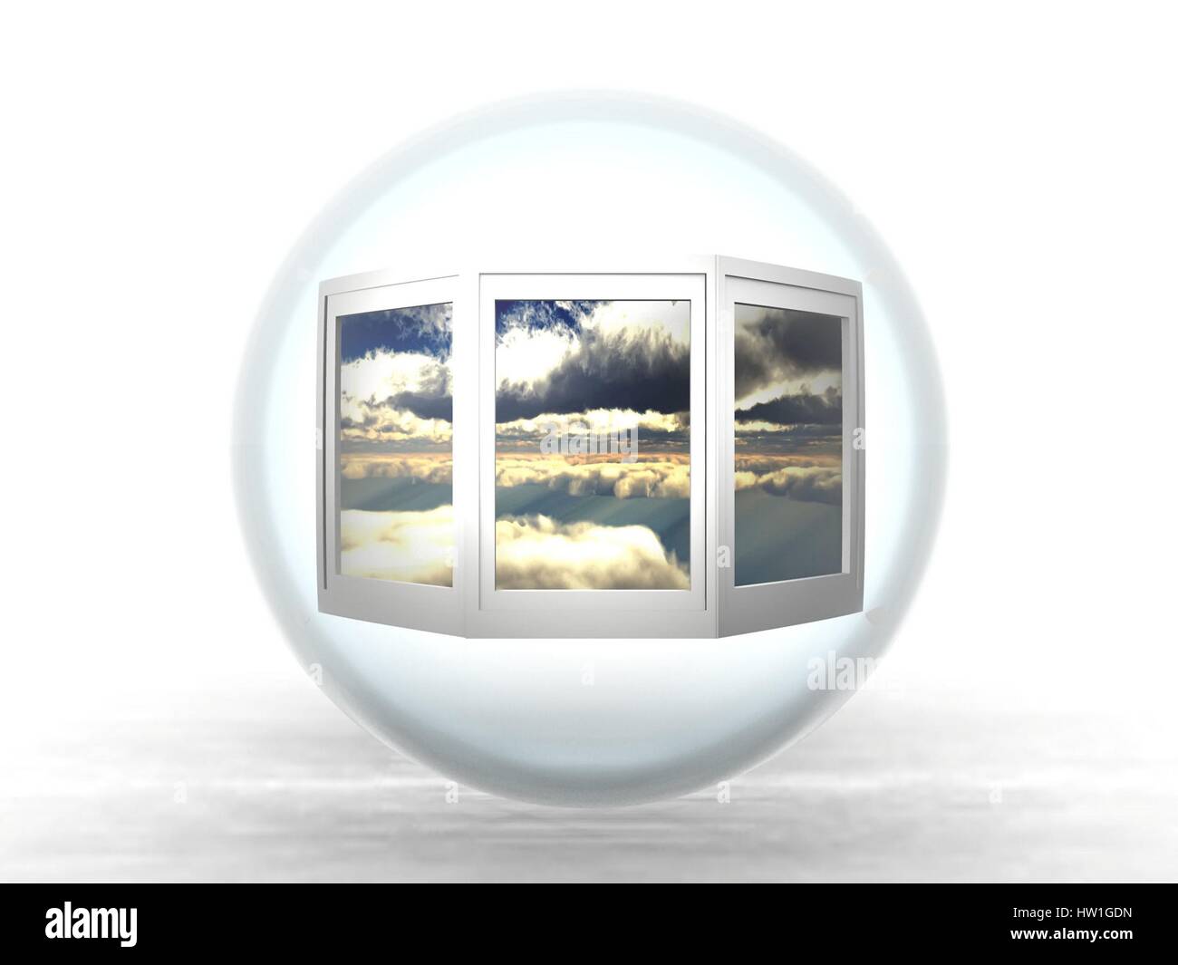 window in a bubble Stock Photo - Alamy