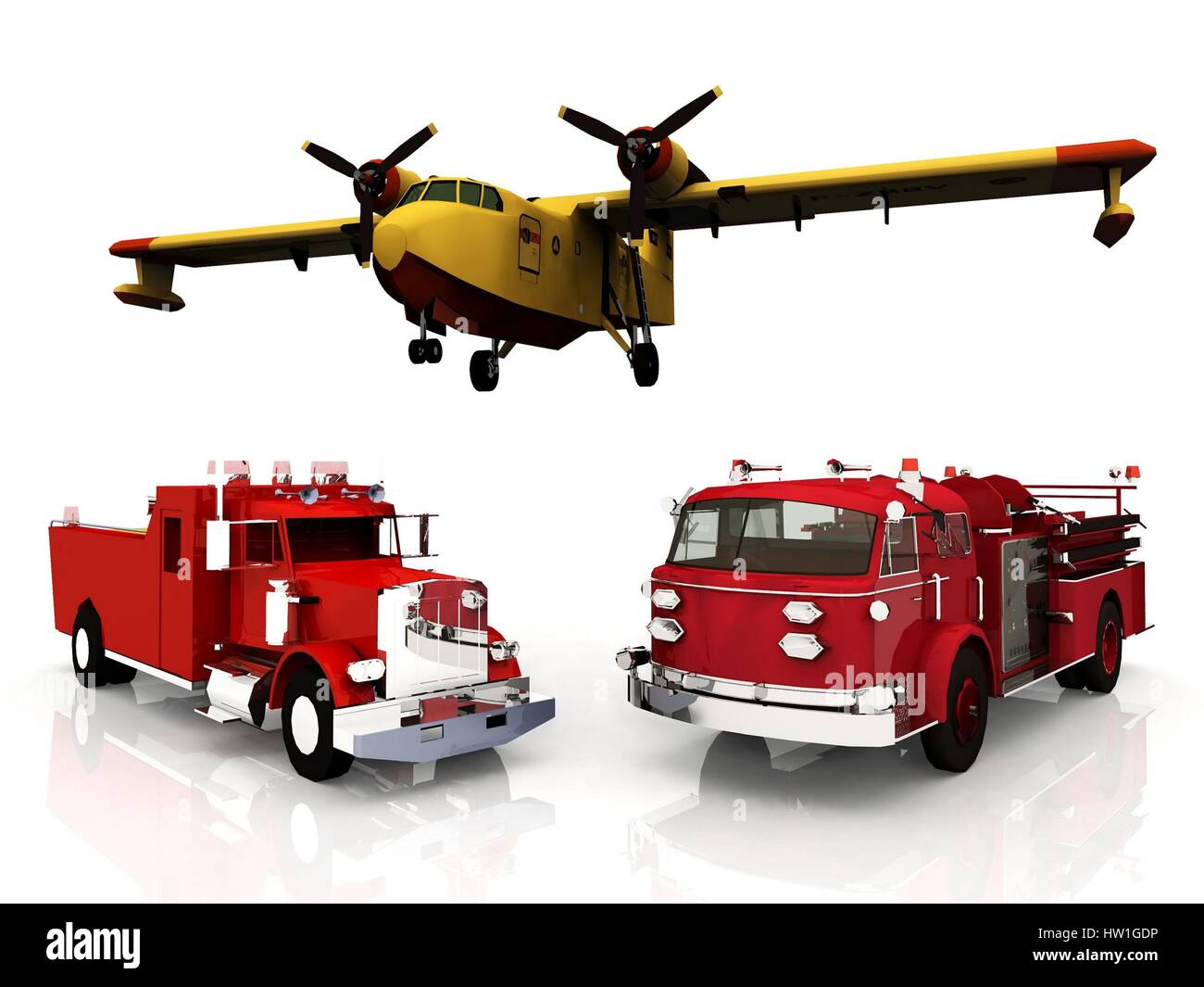 Fire plane Cut Out Stock Images & Pictures - Alamy