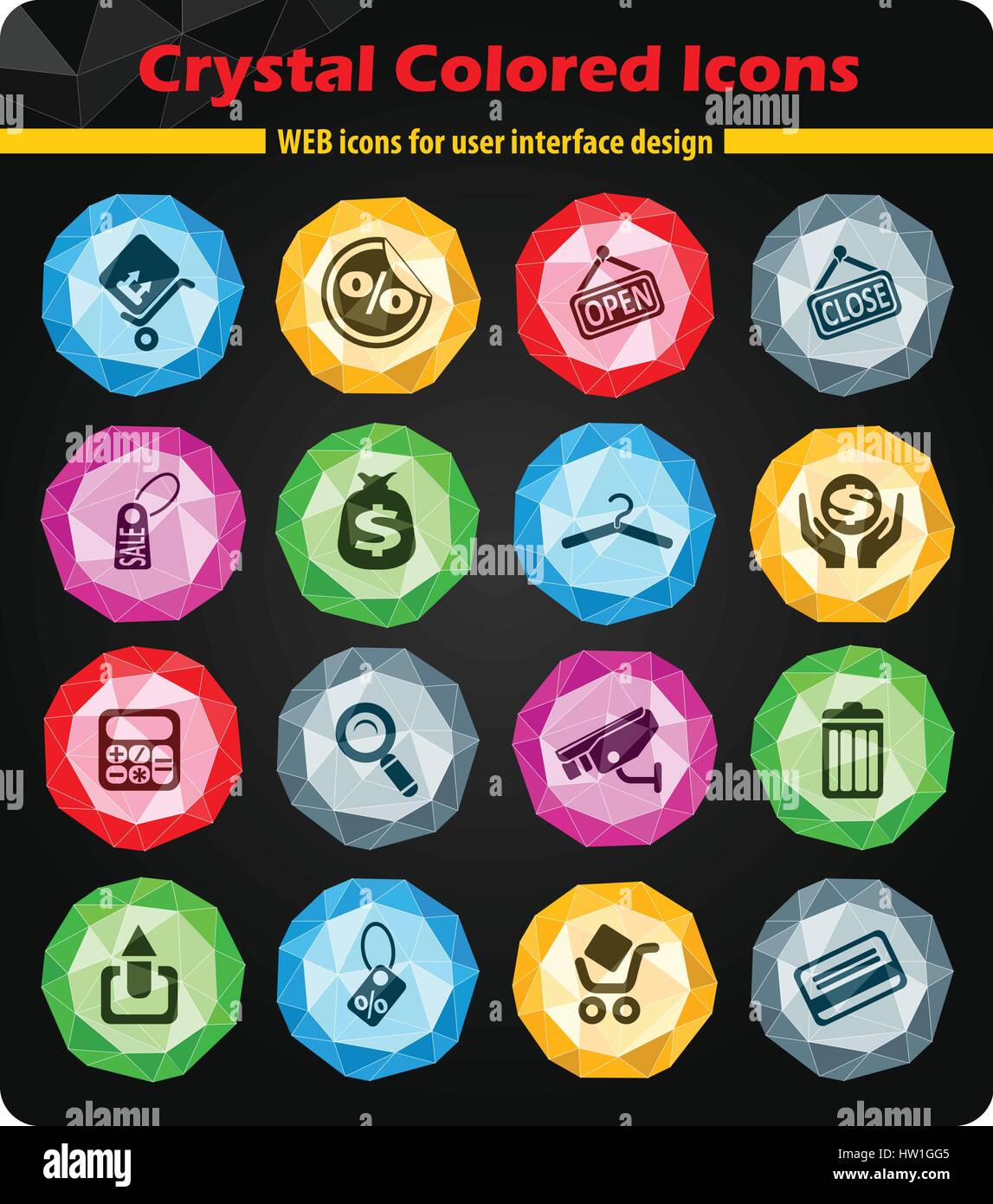 Shopping simply symbols for web and user interface Stock Vector Image ...