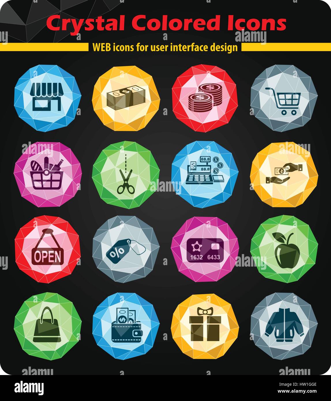 shopping web icons for user interface design Stock Vector Image & Art ...