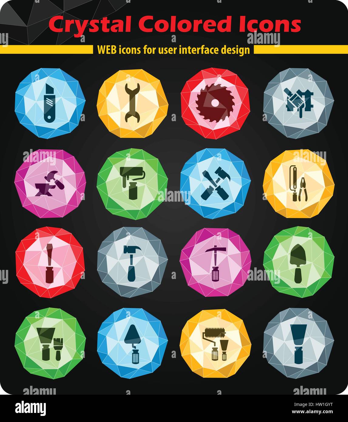 Work tools icon set for web sites and user interface Stock Vector Image ...