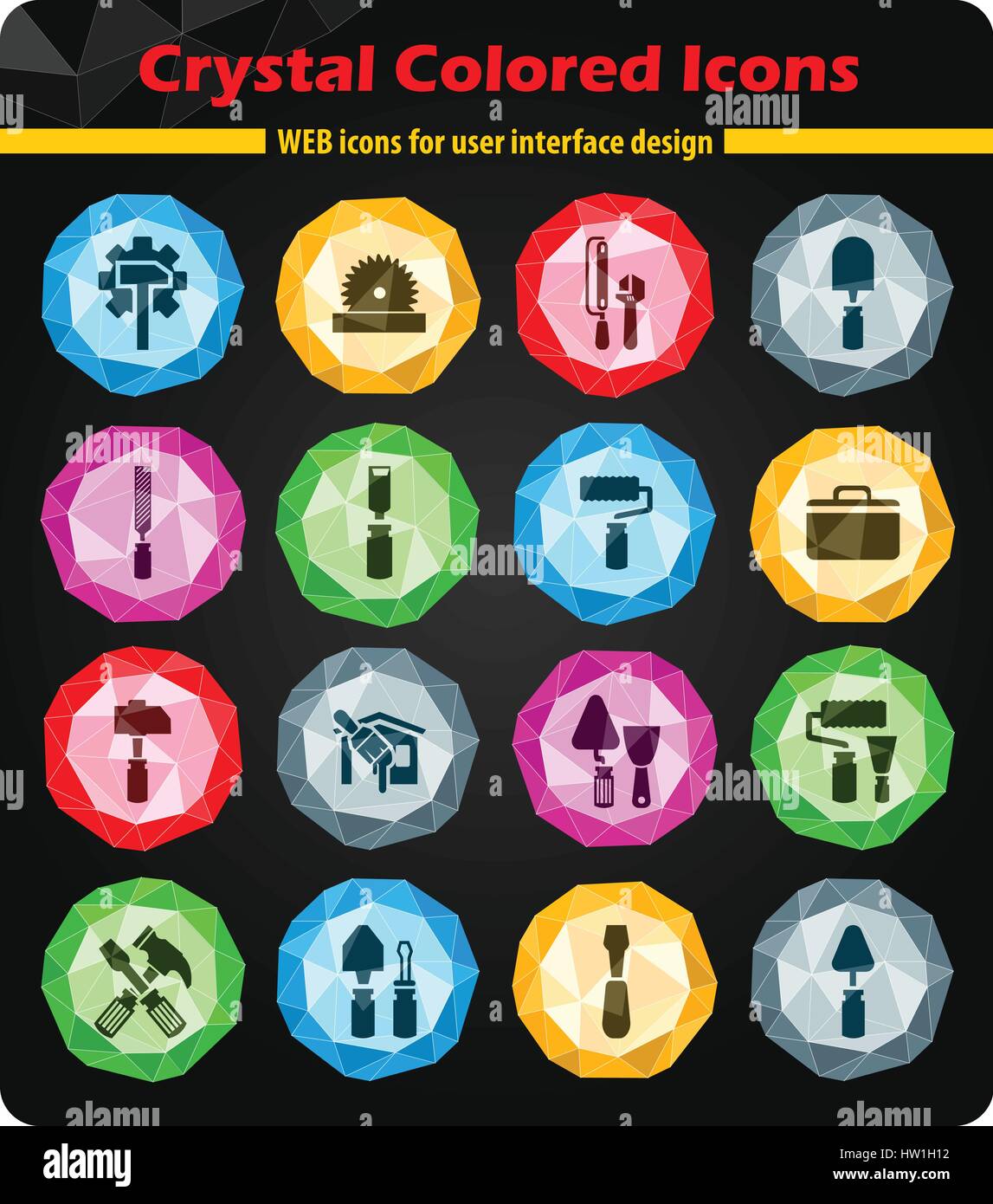 Work tools icon set for web sites and user interface Stock Vector Image ...