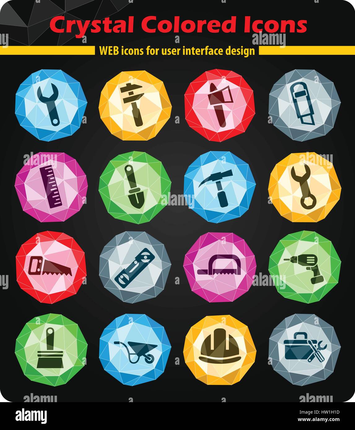 work tools web icons for user interface design Stock Vector Image & Art ...