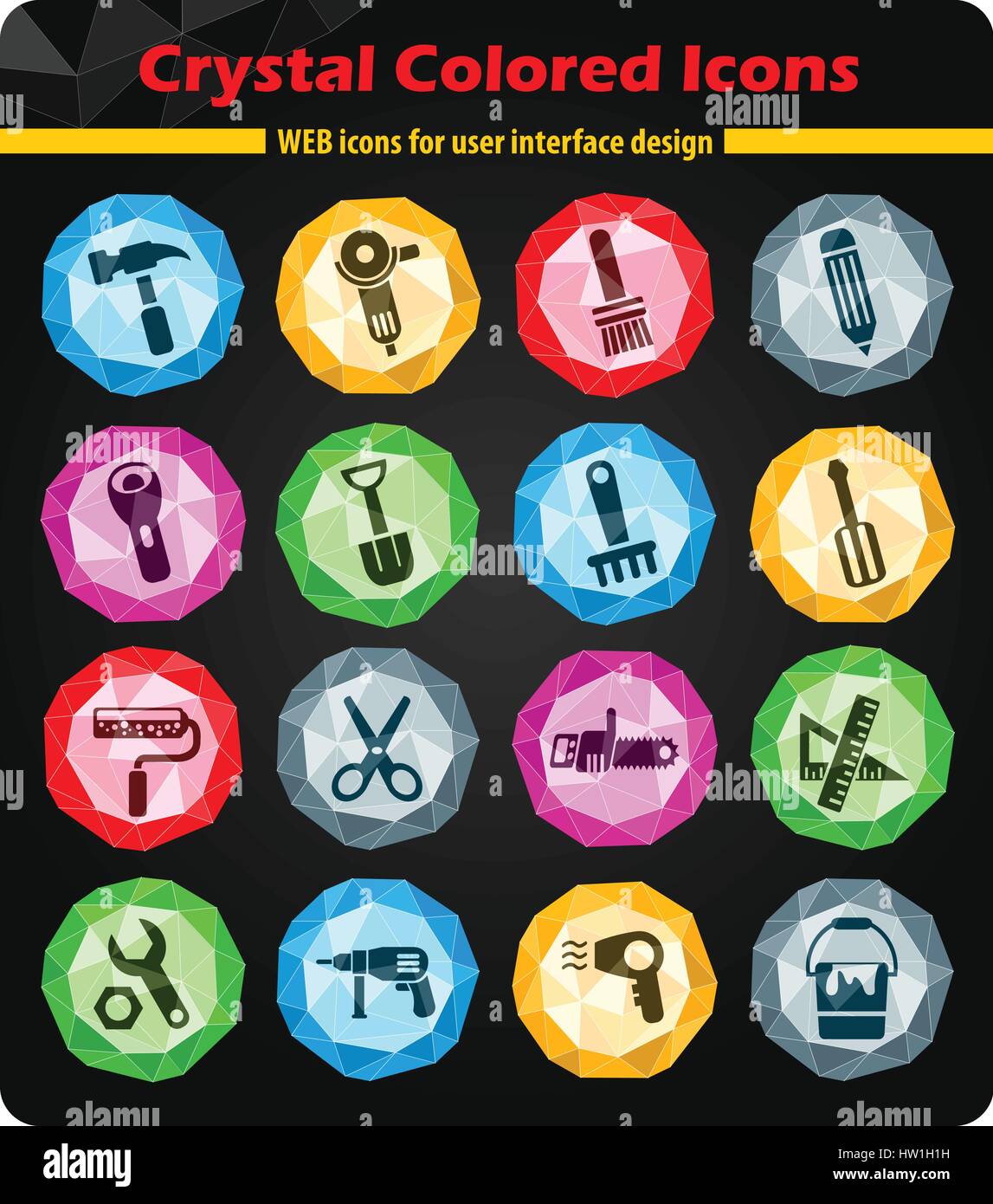 work tools web icons for user interface design Stock Vector Image & Art ...