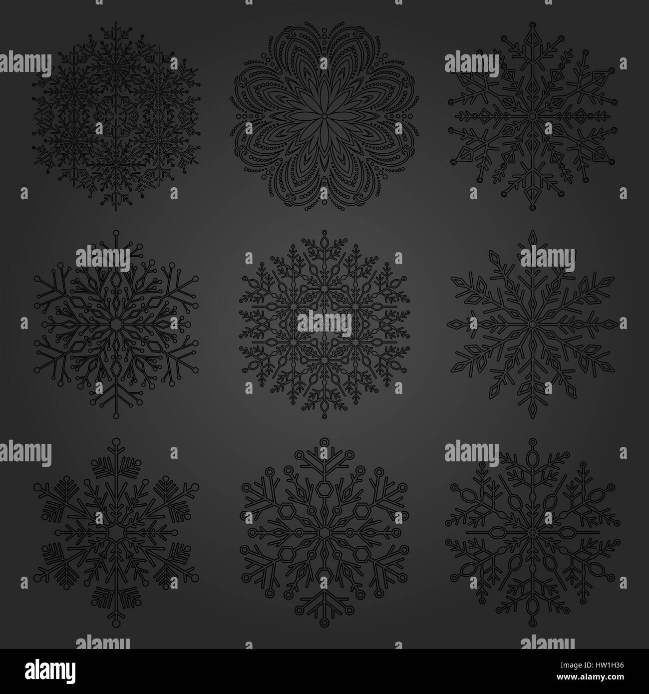 Set dark gray black Black and White Stock Photos & Images - Alamy