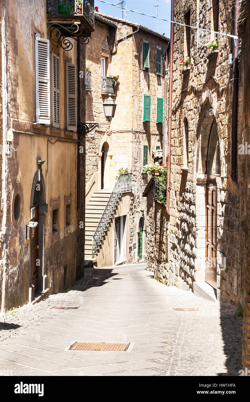 The streets of the old Italian city of Orvieto, Tuscany Stock Photo - Alamy