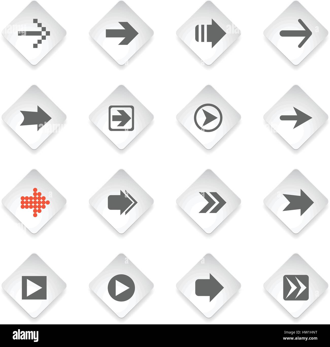 arrow flat web icons for user interface design Stock Vector Image & Art ...