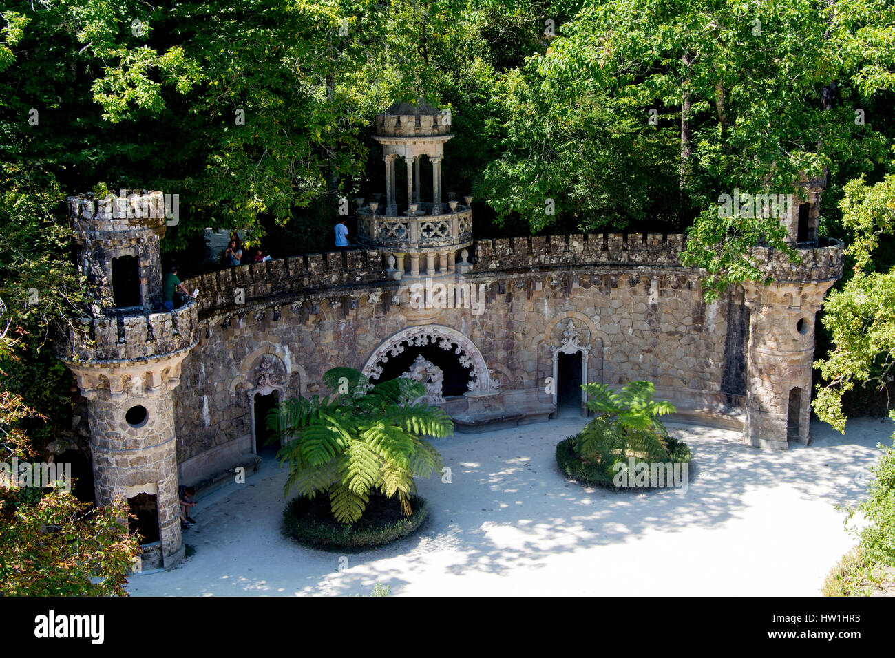 Masonic initiation well in Quinta da Regaleira, Sintra, Portugal Stock ...