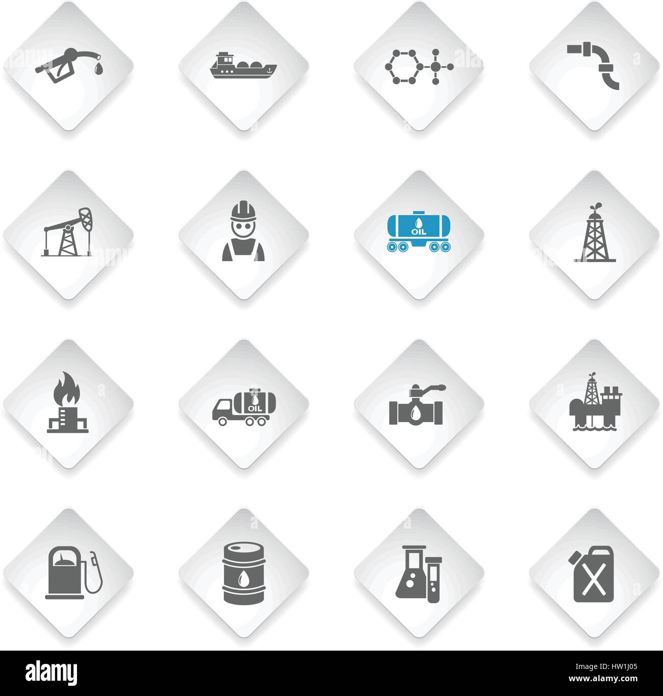 extraction of oil flat web icons for user interface design Stock Vector ...
