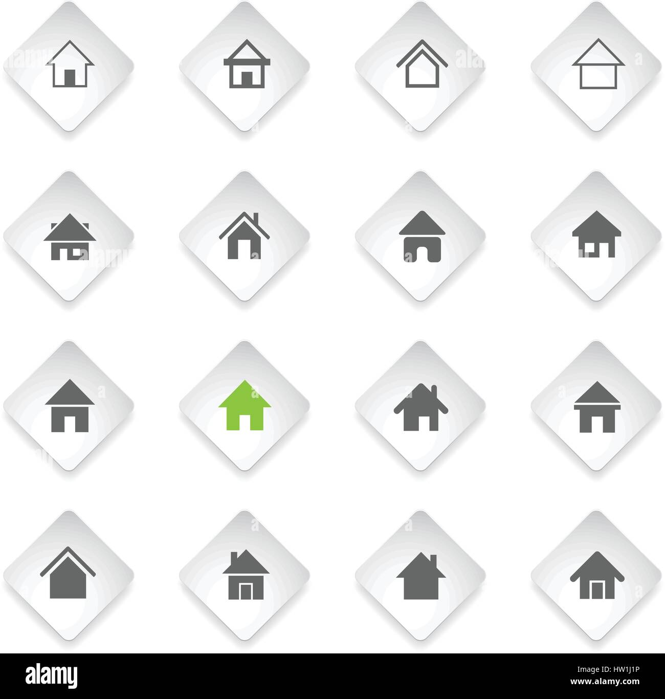 home flat web icons for user interface design Stock Vector Image & Art ...